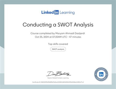 maryam ahmadi dastjerdi on linkedin certificate of completion