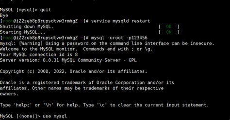 服务器中mysql8 0 31 忘记root用户密码修改密码操作 山顶大白鲨 博客园