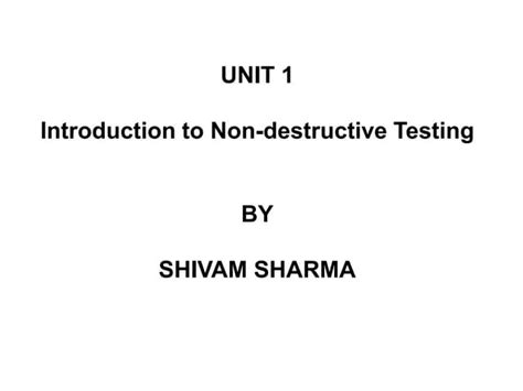 Non Destructive Testing Pdf