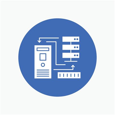Combination Data Database Electronic Information White Glyph Icon