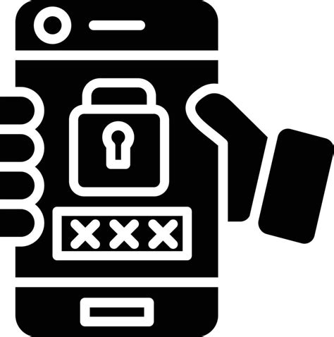 Mobile Password Glyph Icon 11259920 Vector Art At Vecteezy