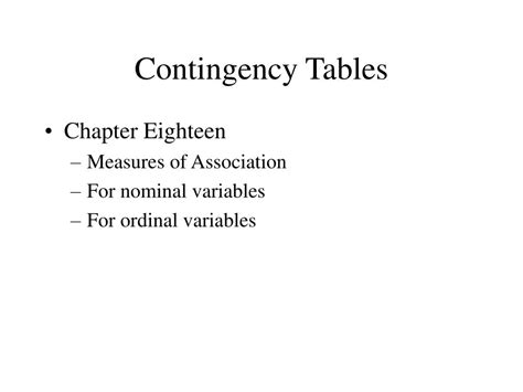Ppt Contingency Tables Powerpoint Presentation Free Download Id 440010