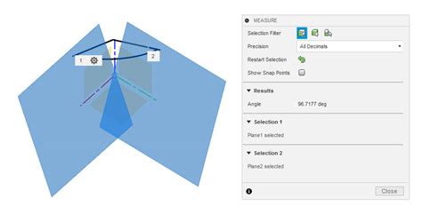 Sheet Metal How To Calculate The Angle Between Two Angled Surfaces