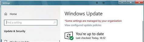 ms pc healthcheck says your organization manages updates on this pc
