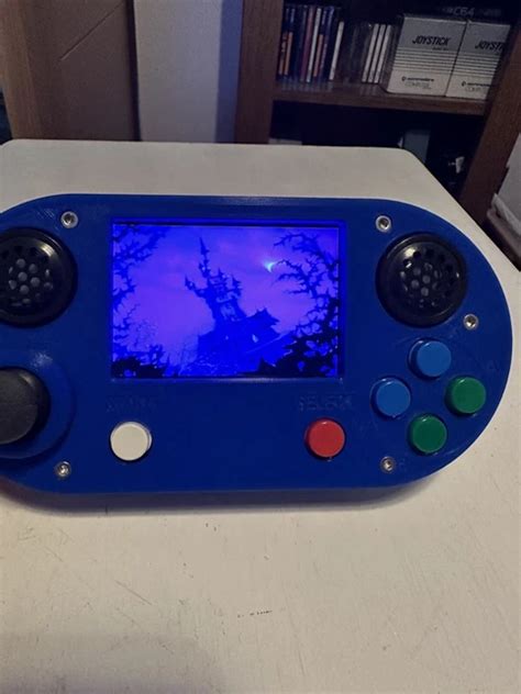 Retro Pi Motion Blue Game Hat With Raspberry Pi 3b With Blue 3d Printed
