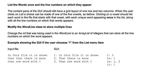 Solved List The Words Once And The Line Numbers On Which Chegg Com