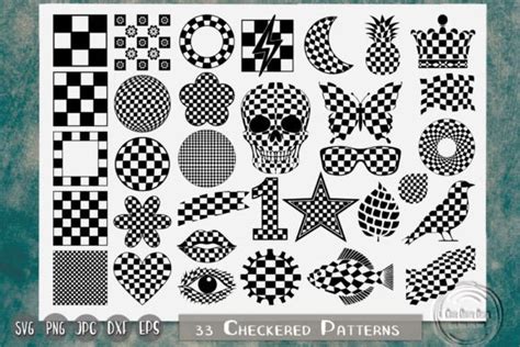 Checkered Patterns Checker Board Graphic By Carrybeautysvg · Creative Fabrica