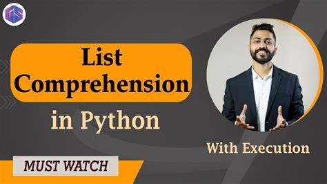 list comprehension in python 🐍 with execution best python tutorials for beginners youtube