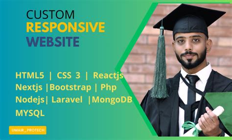 Build Custom Responsive Website In Html Css Bootstrap Javascript And Php By Umair Protech
