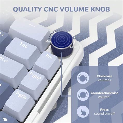 AKS068 65 Wired Mechanical Gaming Keyboard With Coiled Cable 68 Key Alice Layout Mechanical