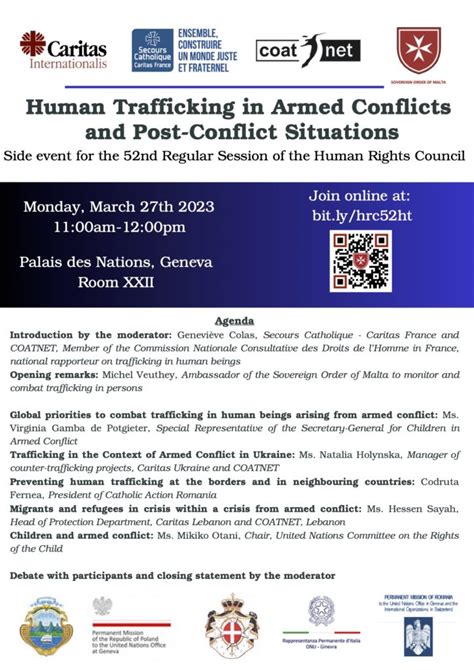 Side Event On Human Trafficking In Armed Conflicts And Post Conflict Situations Palais Des