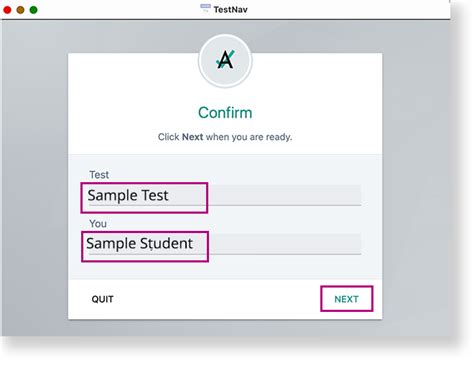 Log In To A Test Using TestNav