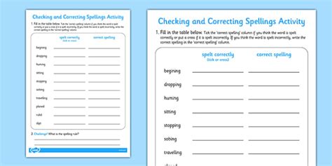 Adding Ing And Ed Spelling Correction Activity Activity Ing