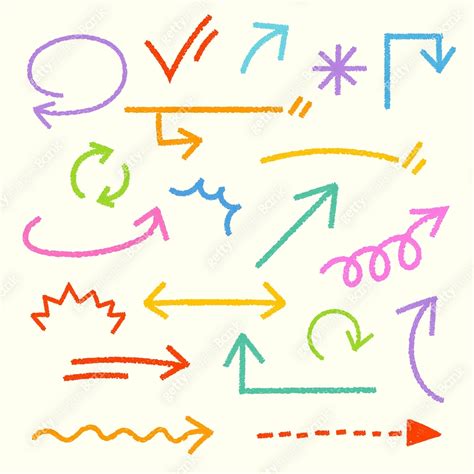화살표 드로잉하기 움직이는활동 라인아트 디자인엘리먼트 이미지 다꾸 신조어 라인아트 일러스트기법 색연필 키포인트 컨셉 이미지