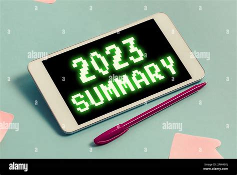Inspiration Showing Sign 2023 Summary Business Concept Summarizing Past Year Events Main