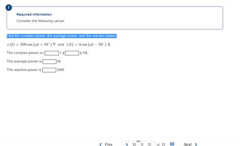 solved required information consider the following values