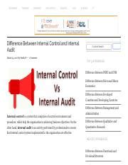 Difference Between Internal Control And Internal Audit With Comparison Chart Key Differences