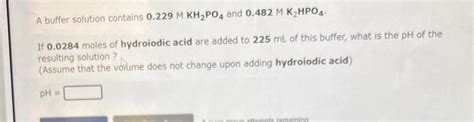 solved a buffer solution contains 0 229mkh2po4 and