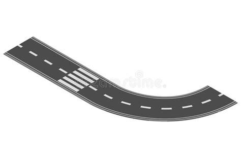 isometric road element for highway city street map traffic creation