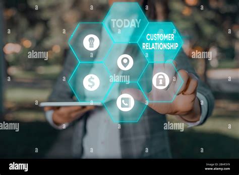 Handwriting Text Customer Relationship Conceptual Photo Deal And Interaction Between Company
