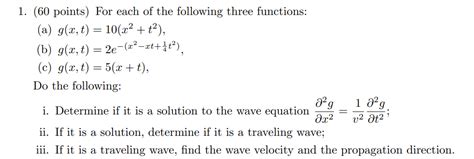 Solved 1 60 Points For Each Of The Following Three