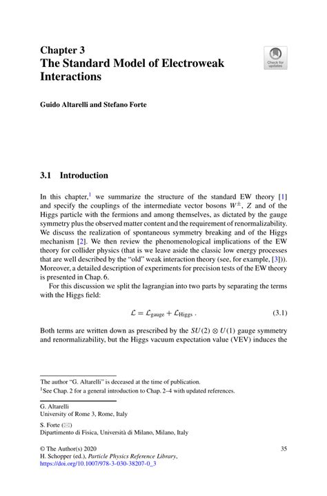 Pdf The Standard Model Of Electroweak Interactions