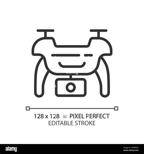 2d Customizable Thin Linear Black Drone Icon Stock Vector Image And Art Alamy