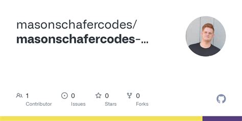 GitHub Masonschafercodes Masonschafercodes Portfolio