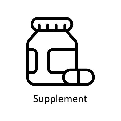 Supplement Vector Outline Icons Simple Stock Illustration Stock