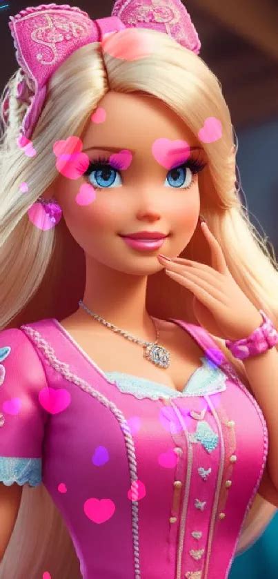 Chic Doll In Pink Outfit Free Download