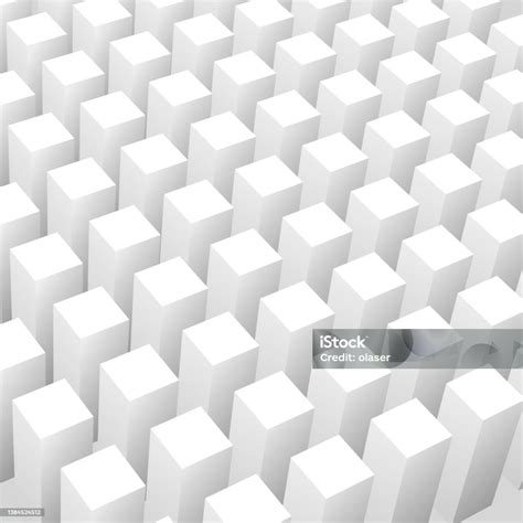 equal 3d blocks in rows and columns with perspective stock illustration