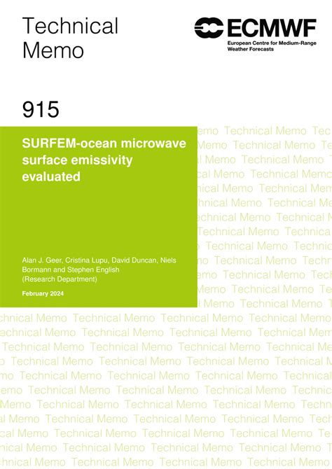 Pdf Surfem Ocean Microwave Surface Emissivity Evaluated