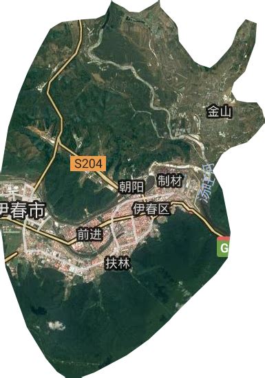 伊春区高清卫星地图bigemap Pro数据要素设计软件ded