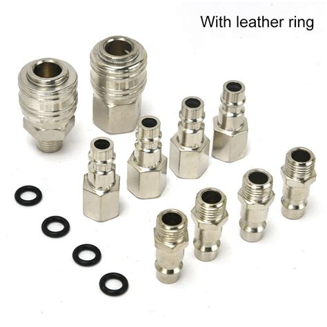 10pcs Air Compressor Connector Kits 1/4 Quick Coupling, Air Hose Connector, Pneumatic Fittings ...