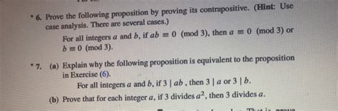 Solved Prove The Following Proposition By Proving Its Chegg