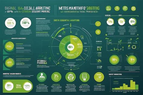 Premium Photo Sustainable Digital Marketing Metrics Infographic