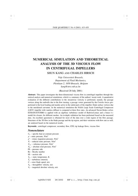 pdf numerical simulation and theoretical analysis of the 3d viscous