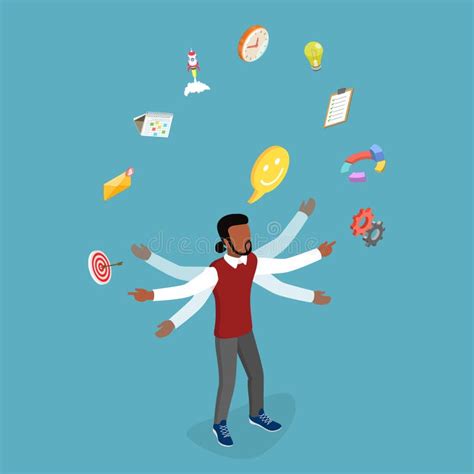 3d Isometric Flat Vector Illustration Of Project Management Stock