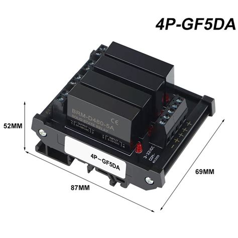 Rail Type Solid State Relay Module Da Non Contact Ssr Module Dc Controlled Ac Walmart Com