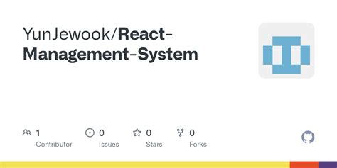 GitHub YunJewook React Management System