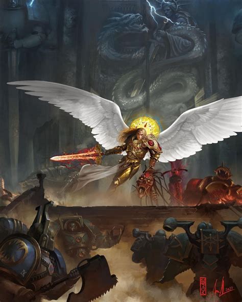 Sanguinius At The Eternity Gate Warhammer 40k Artwork Sanguinius
