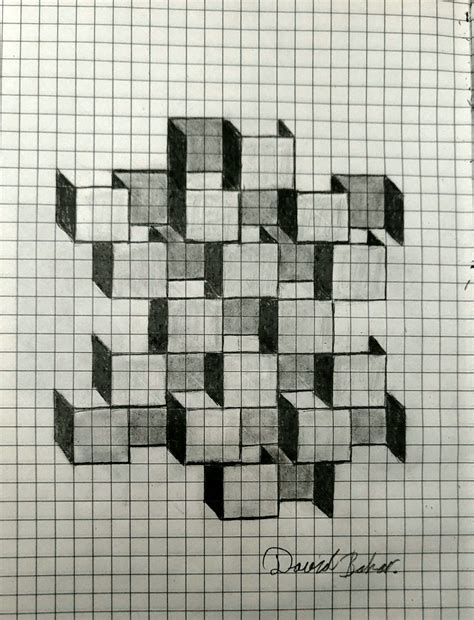 How To Draw 3d On Graph Paper
