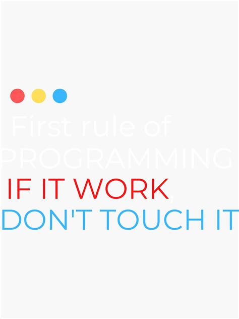 First Rule Of Programming Blue Sticker Sticker For Sale By Aayushpro