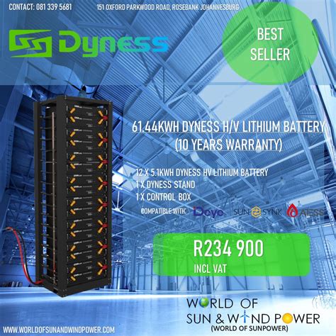 6144kwh Dyness High Voltage Lithium Battery