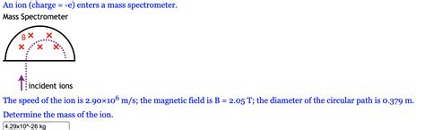 Solved An Ion Charge E Enters A Mass Spectrometer Mass Chegg Com