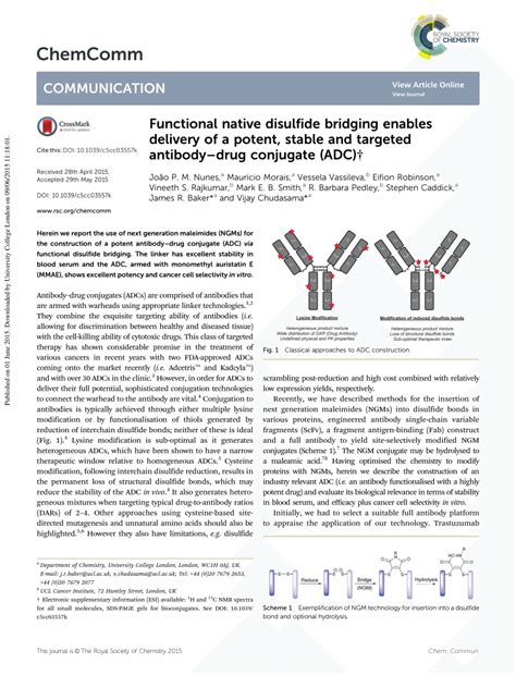 Pdf Functional Native Disulfide Bridging Enables Delivery Of A Potent