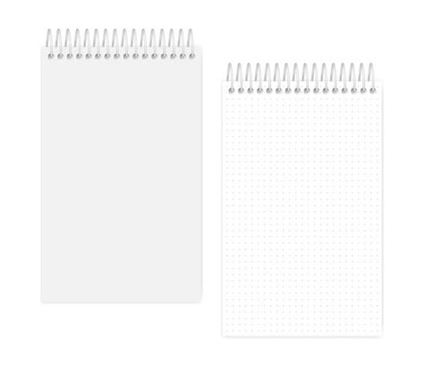 Premium Vector Dot Grid Wire Bound Notebook With Metal Spiral Vector Mock Up Exercise Book