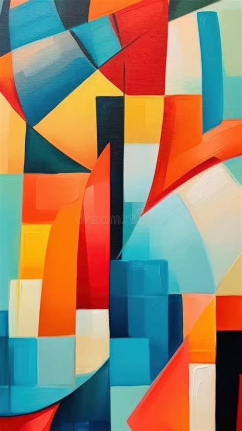 Contemporary Abstract Composition With Intersecting Planes And Bold Color Palette Ai Generated