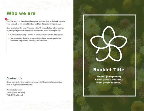 Spring Floral Booklet Template In Word Docx File Download