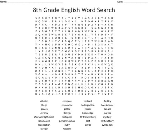 Free Printable Word Searches For 10th Graders Word Search Maker